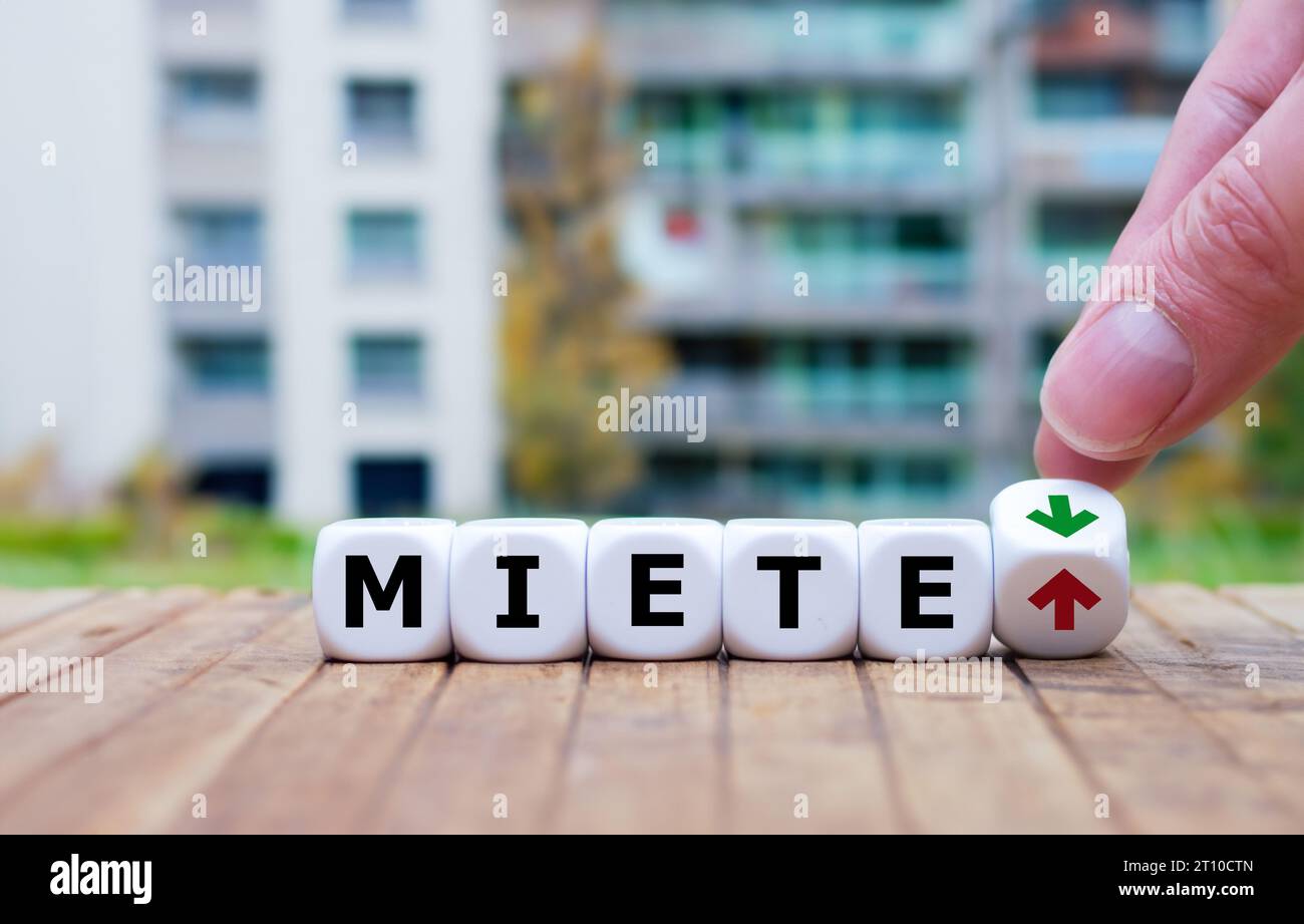 Dice form the German word 'Miete' (rent). Symbol for increasingly ...