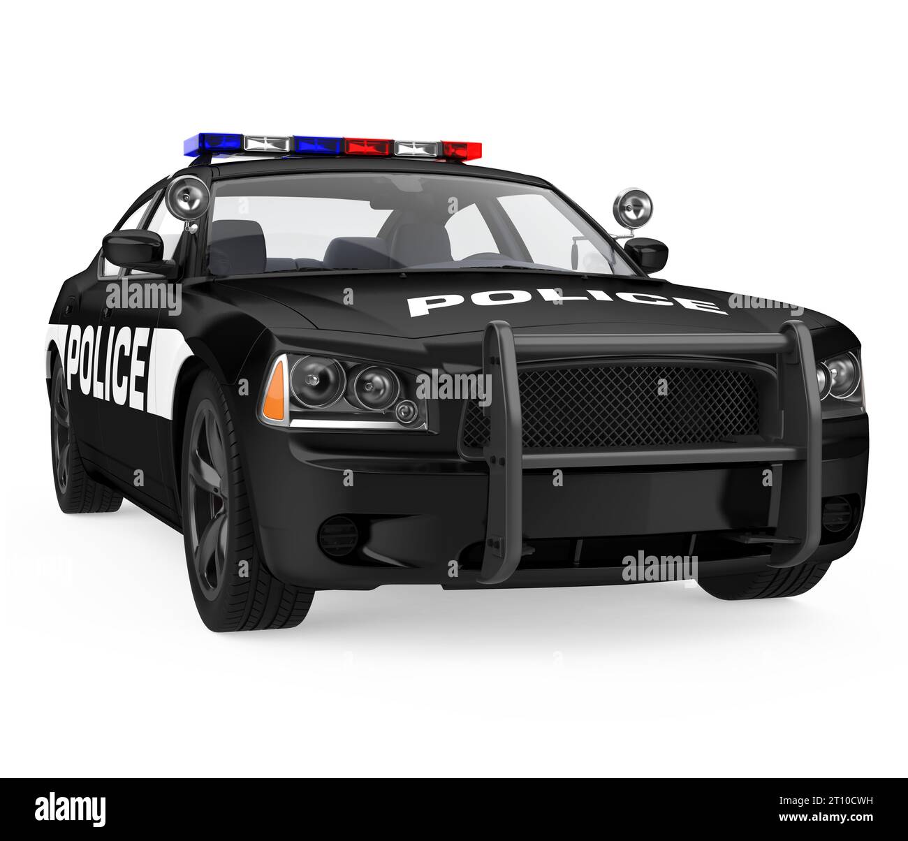 Police Car Isolated Stock Photo - Alamy