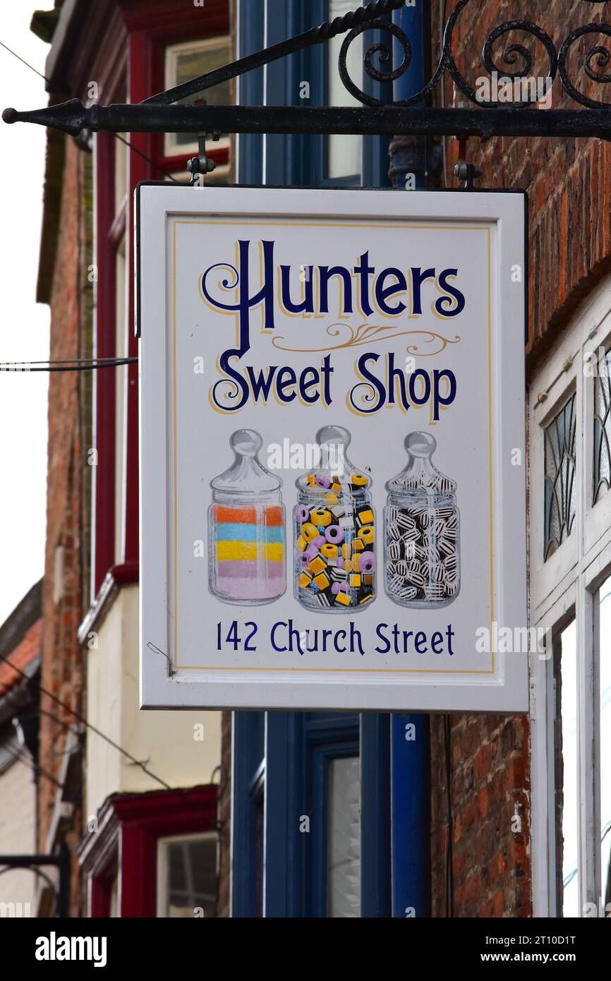 Hunters sweet shop, Whitby North Yorkshire Stock Photo - Alamy