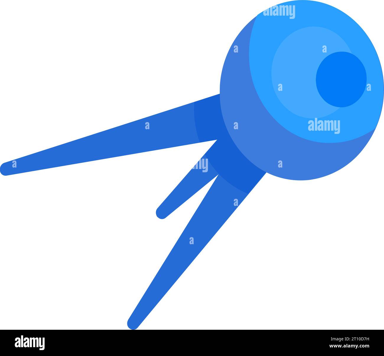 Modern broadcasting satellite icon. High tech orbital satellite ...