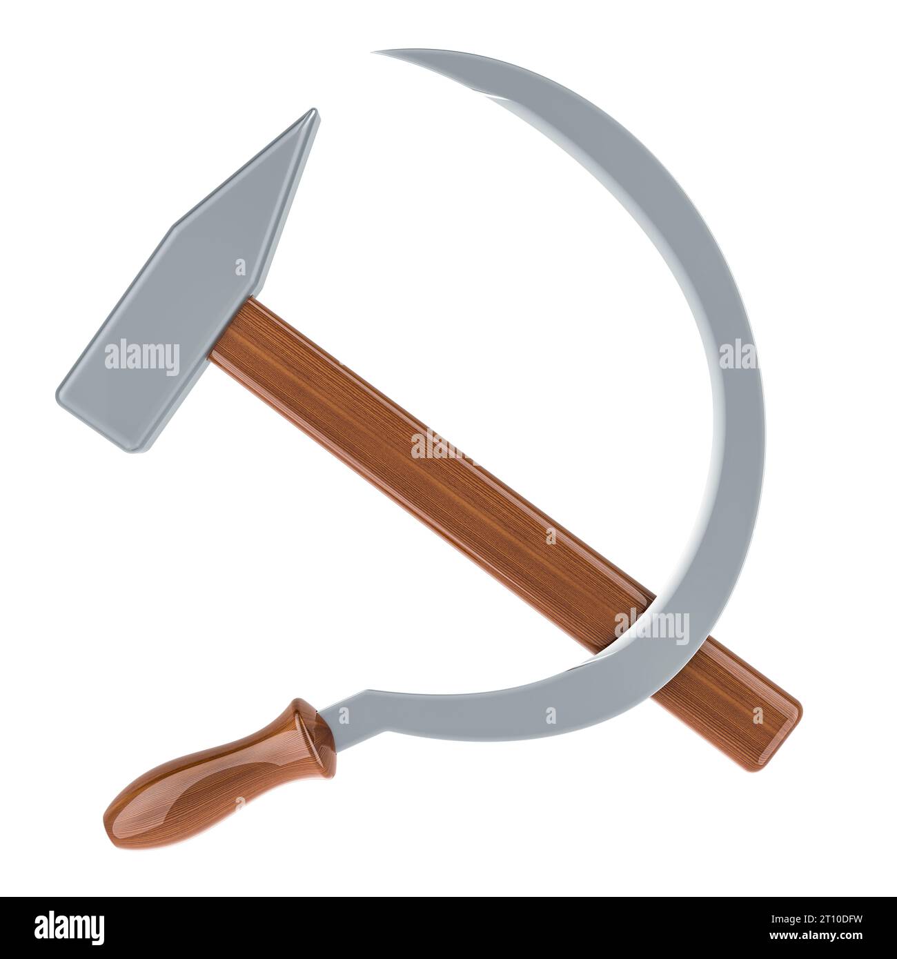 Hammer and Sickle, 3D rendering isolated on white background Stock ...