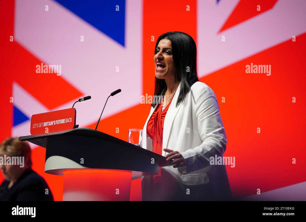 Shadow Justice Secretary Shabana Mahmood speaking during the Labour ...
