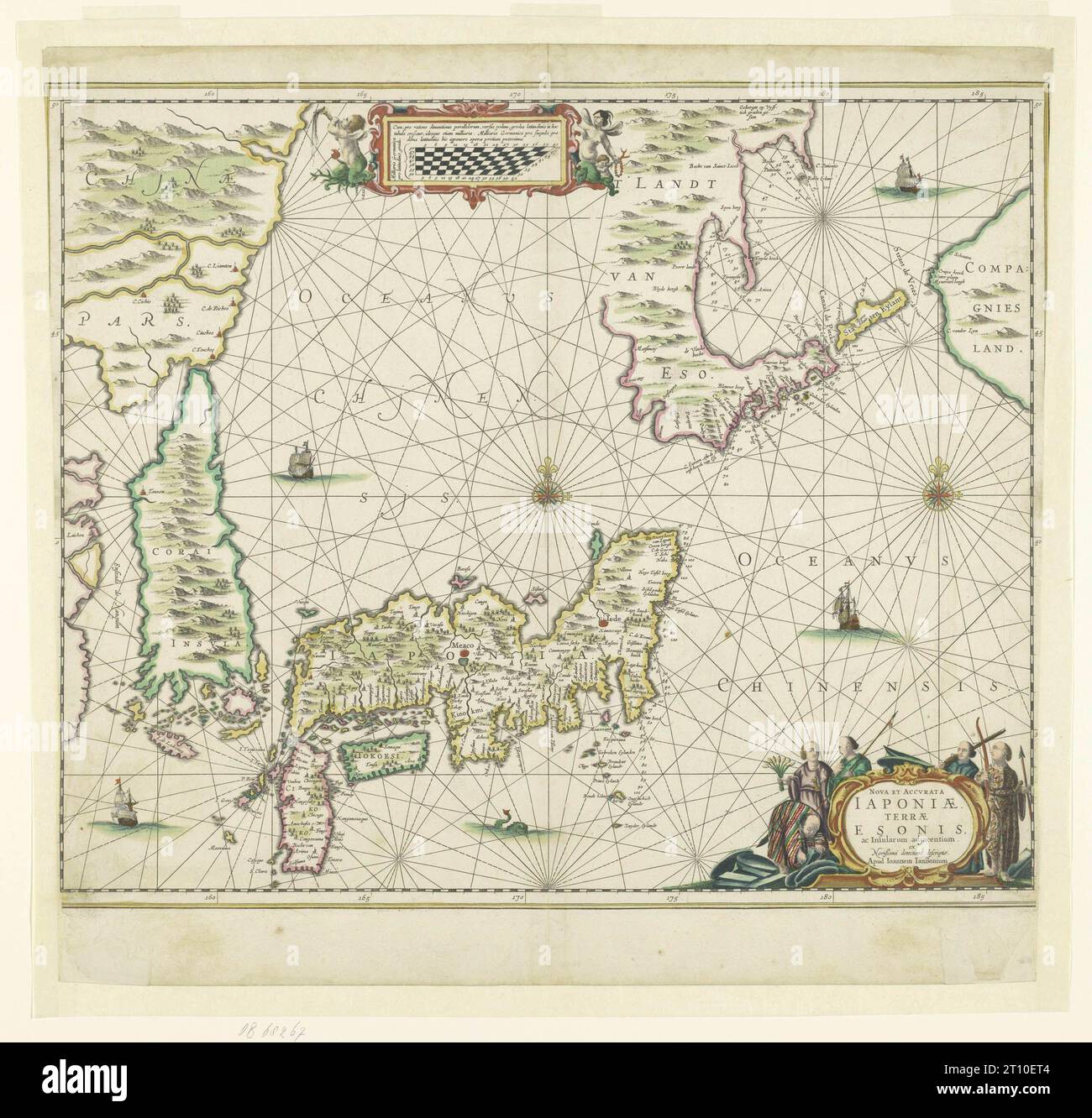 Kaart van Japan A New and Exact Map of Japan, the Land of the Isles ...