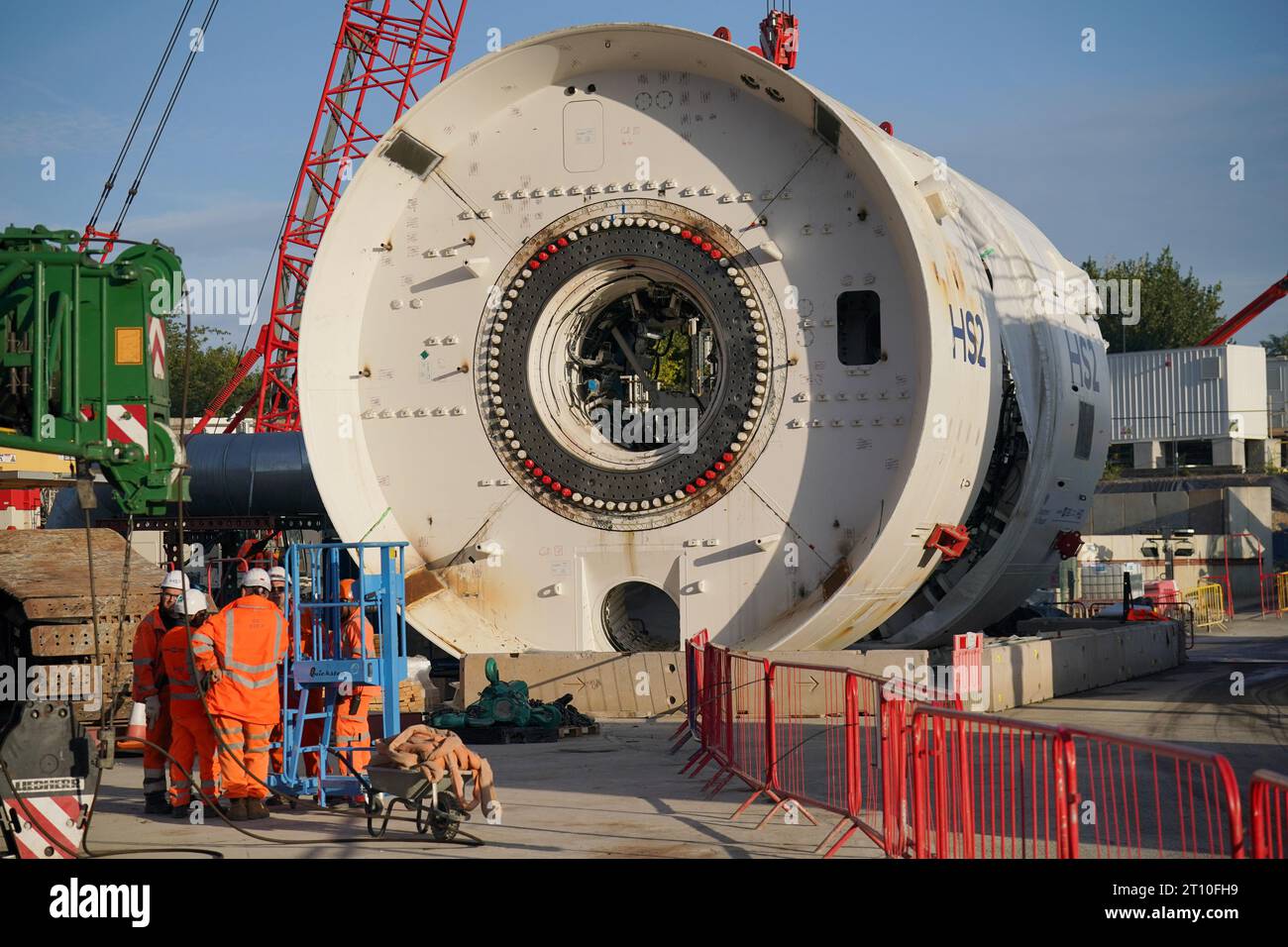 The tunnel boring machine (TBM), as yet to be given a nickname, before ...