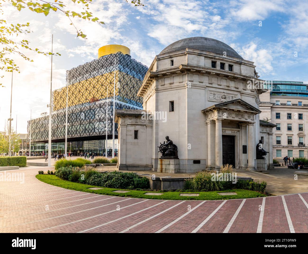 CENTENARY SQUARE, BIRMINGHAM, UK - OCTOBER 5, 2023. Landscape of the ...