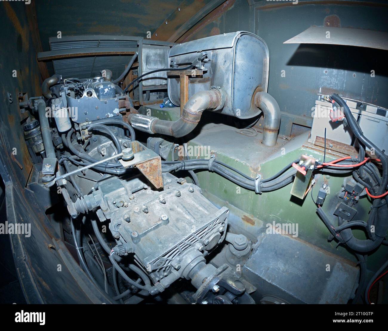 Engine compartment of an armored personnel carrier BMP 1T. Kiev ...