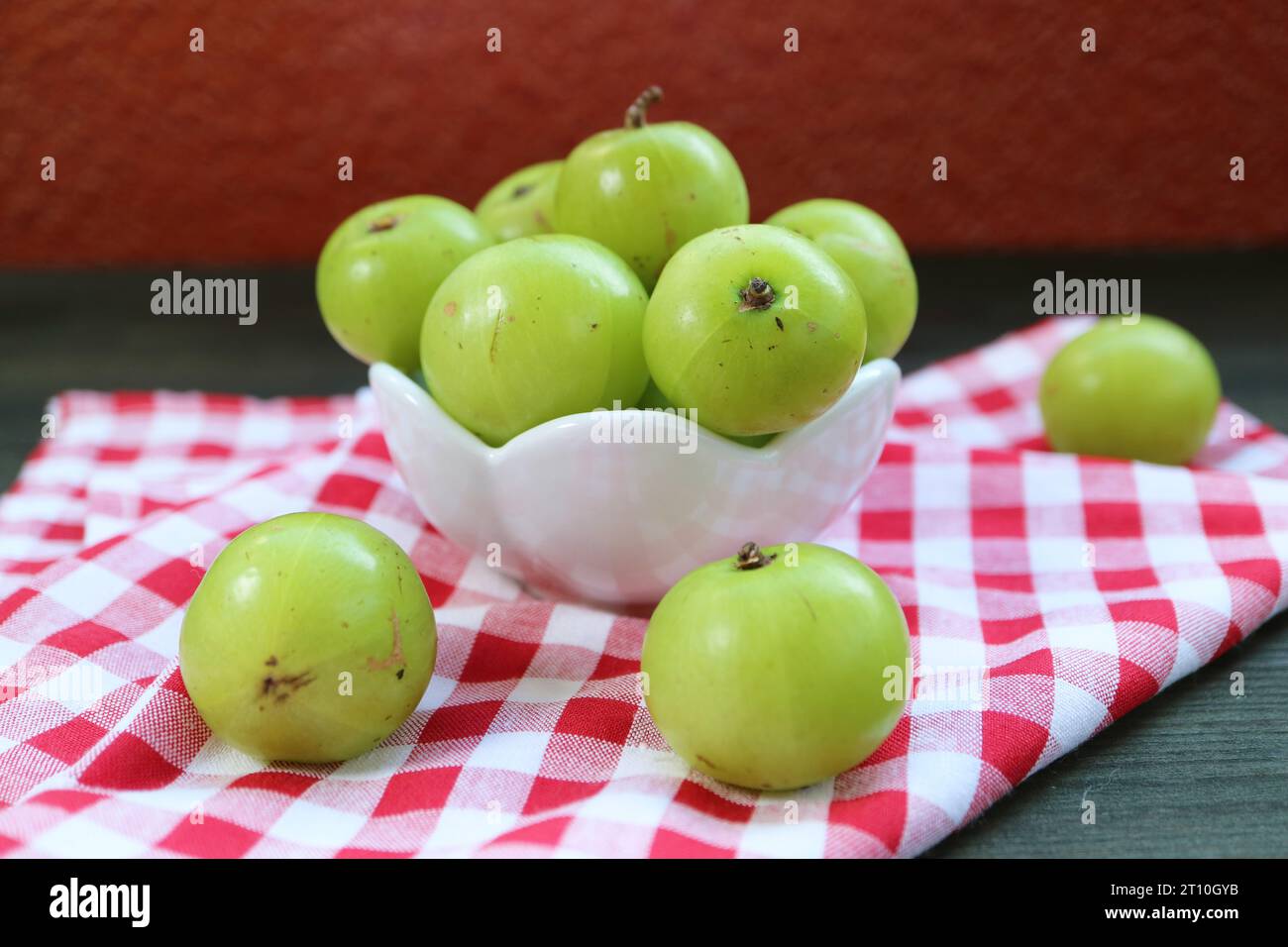 Heap of Fresh Raw Amla Fruits or Indian Gooseberry Stock Photo - Alamy