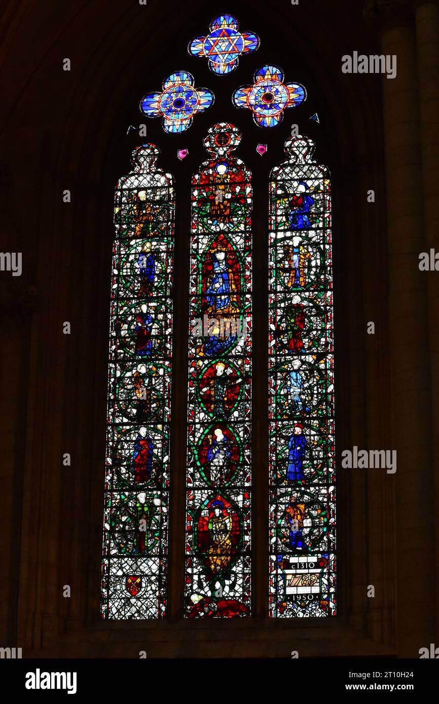 York Minster windows, York, UK Stock Photo - Alamy