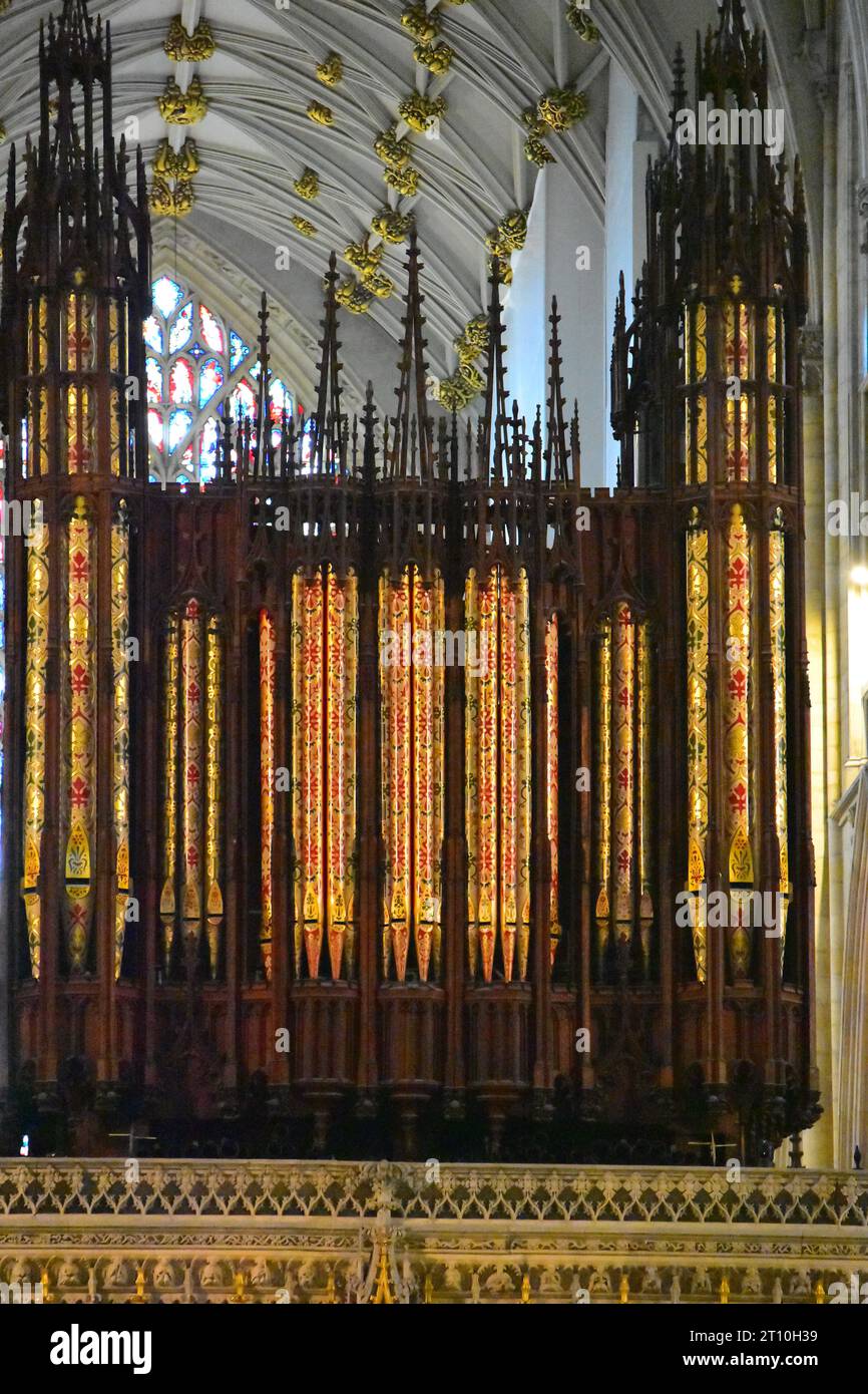 Organ, York Minster, York, UK Stock Photo - Alamy