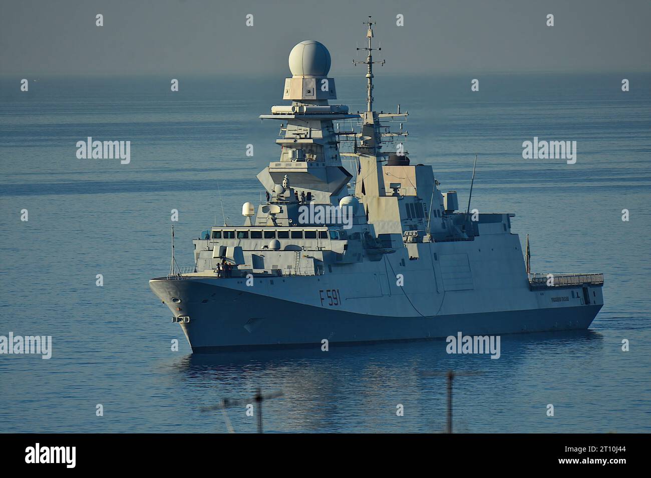 Marseille, France. 09th Oct, 2023. The Italian guided-missile frigate ...