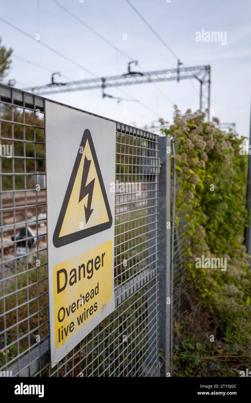 Danger Live Wires Stock Photo - Alamy