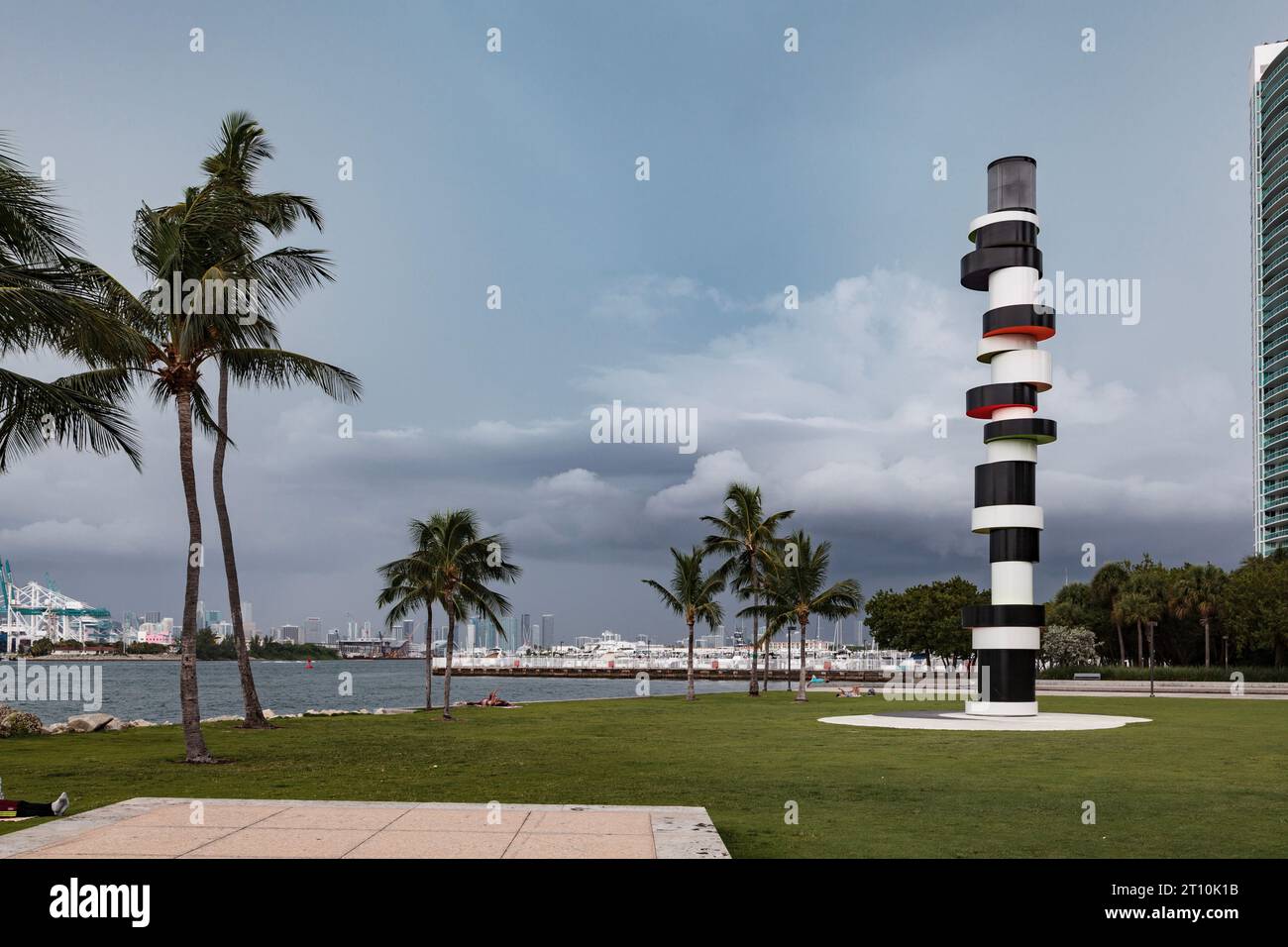 South Pointe Lighthouse, South Pointe Park, Miami Beach, Florida, USA ...