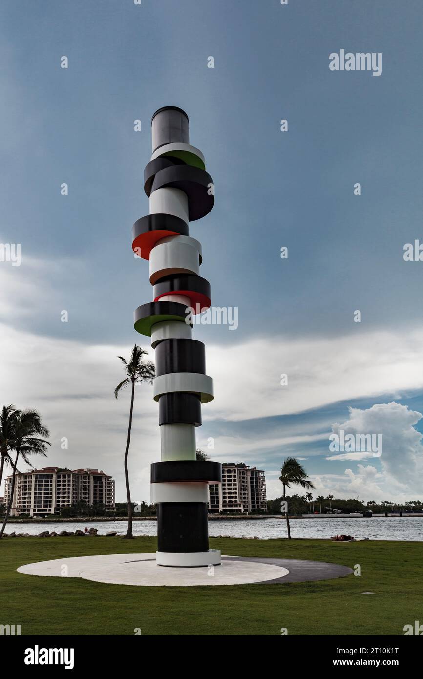 South Pointe Lighthouse, South Pointe Park, Miami Beach, Florida, USA ...