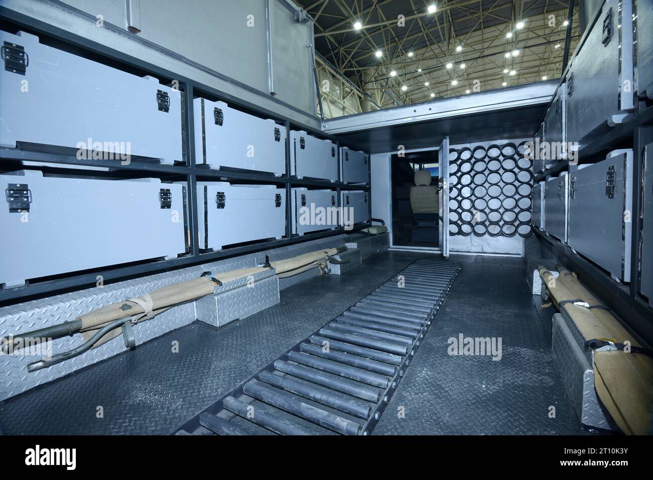 Transporter room of a new Ukrainian armored personnel carrier BMP 60P ...