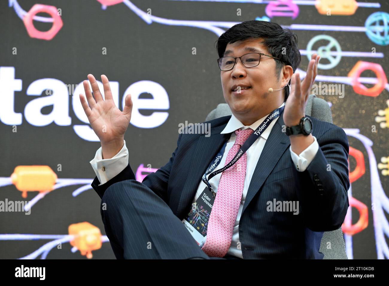 Prague, Czech Republic. 10th Oct, 2023. Michael Hsieh, fellow of the ...