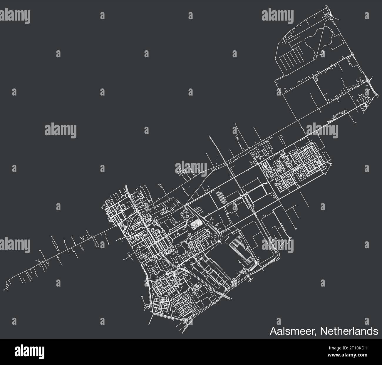 Street roads map of AALSMEER, NETHERLANDS Stock Vector Image & Art - Alamy