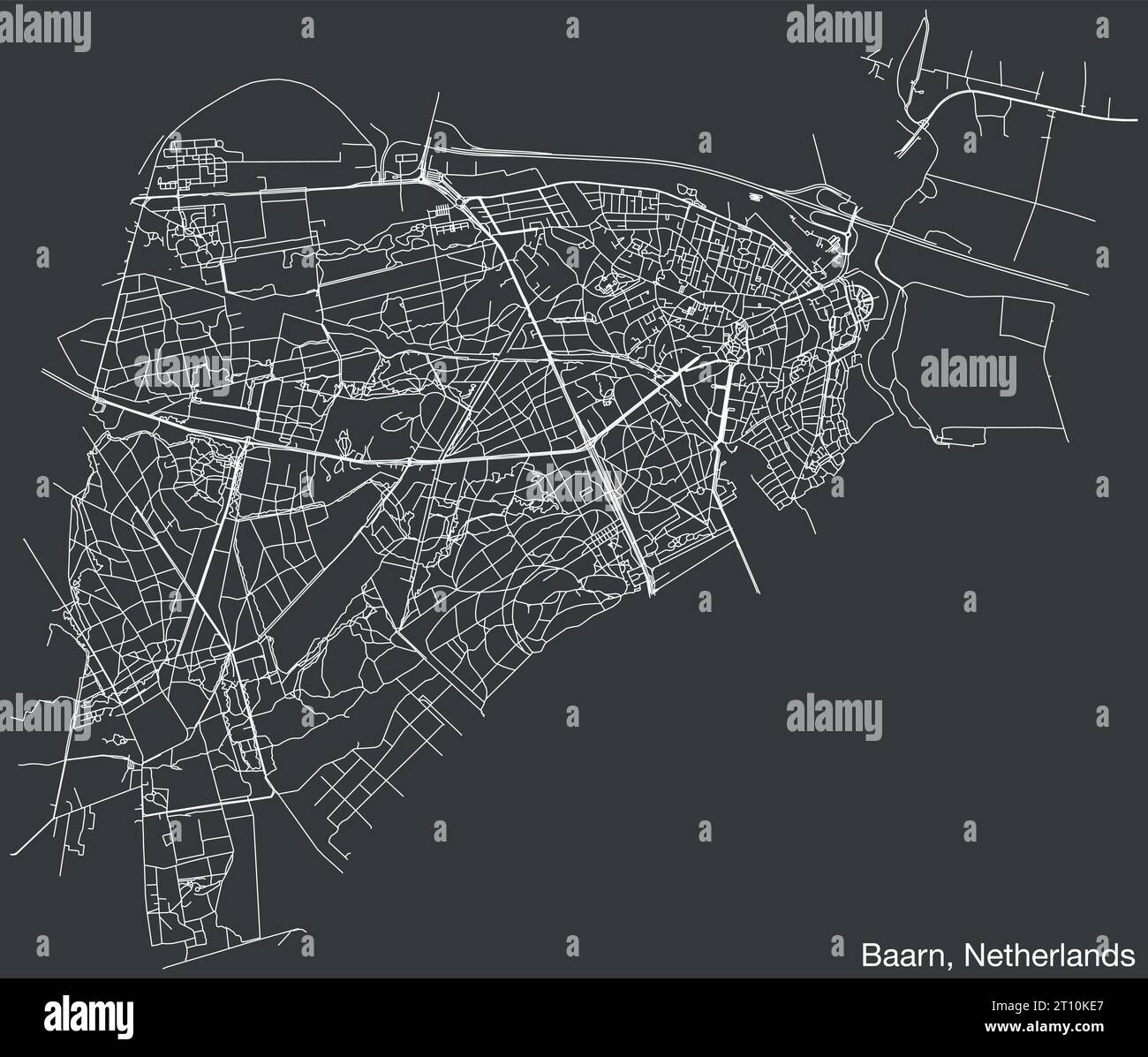 Street roads map of BAARN, NETHERLANDS Stock Vector Image & Art - Alamy