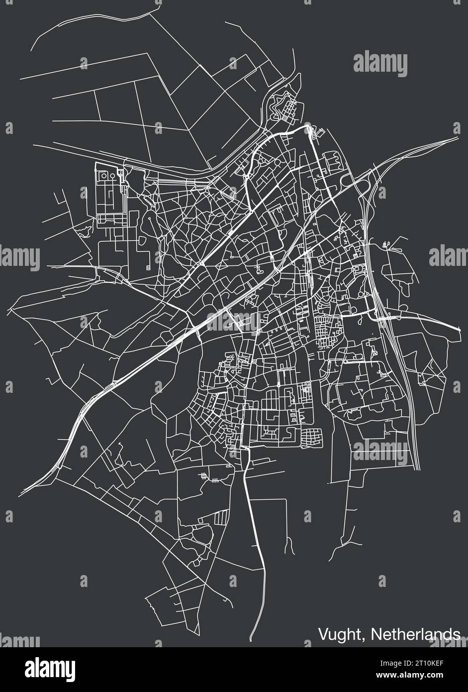 Street roads map of VUGHT, NETHERLANDS Stock Vector Image & Art - Alamy
