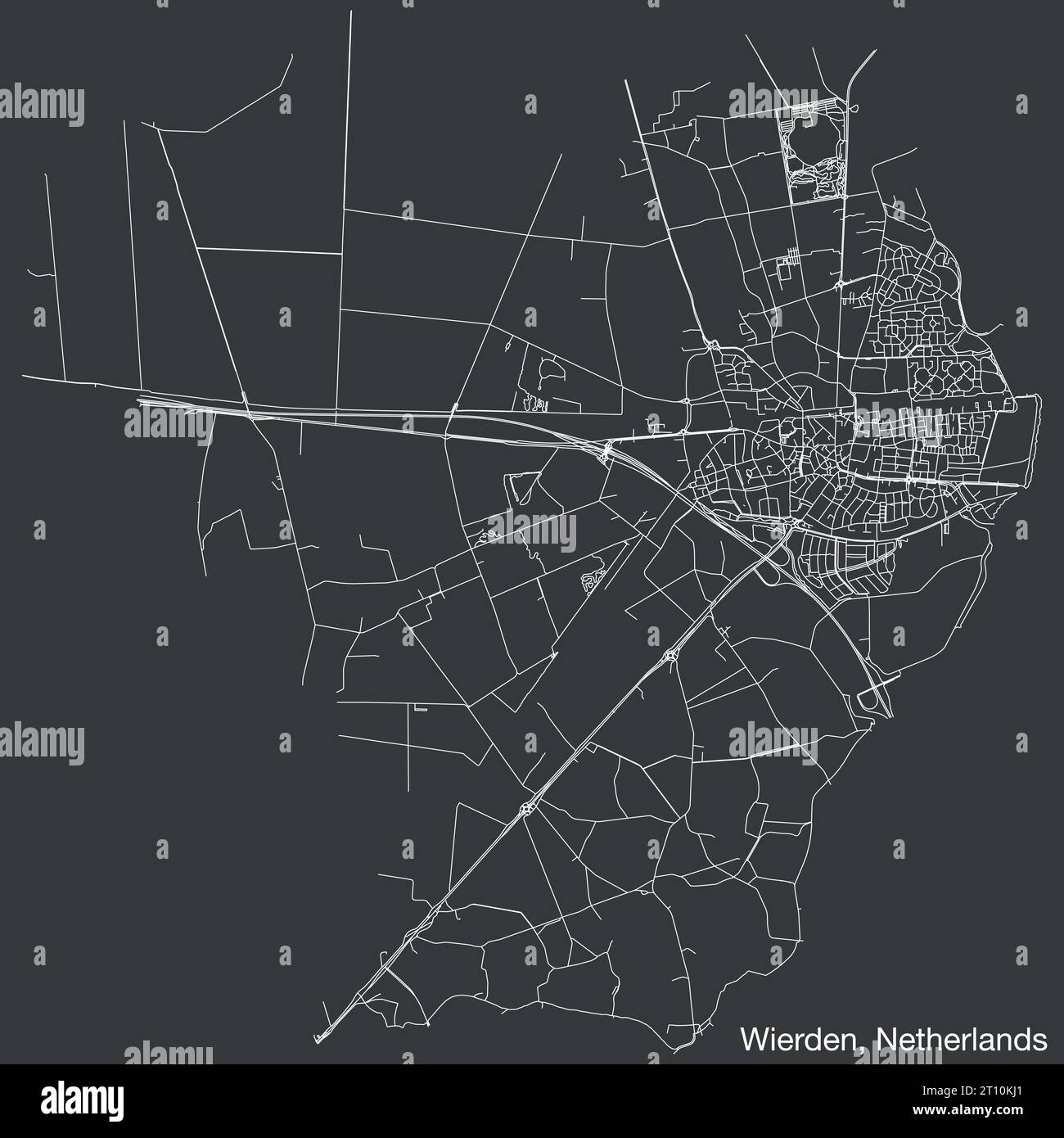 Street roads map of WIERDEN, NETHERLANDS Stock Vector Image & Art - Alamy