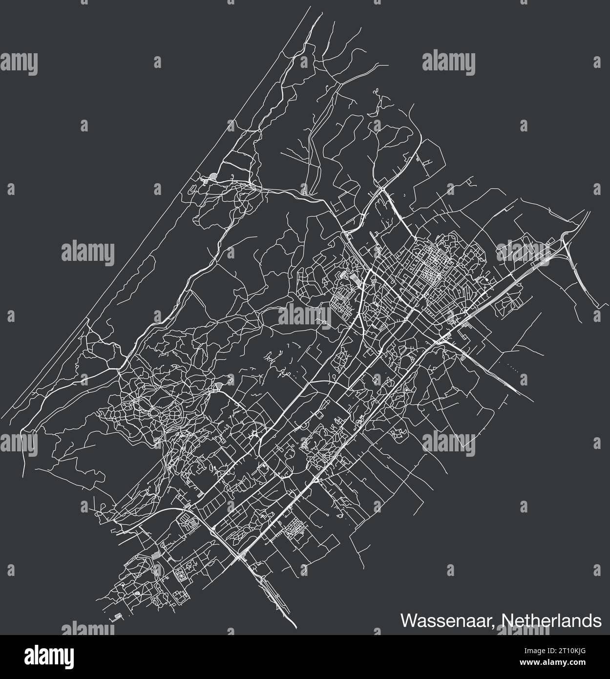 Street roads map of WASSENAAR, NETHERLANDS Stock Vector Image & Art - Alamy