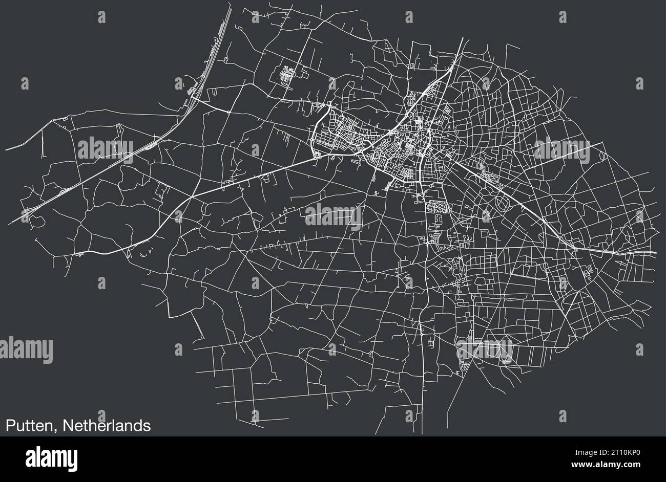 Street roads map of PUTTEN, NETHERLANDS Stock Vector Image & Art - Alamy