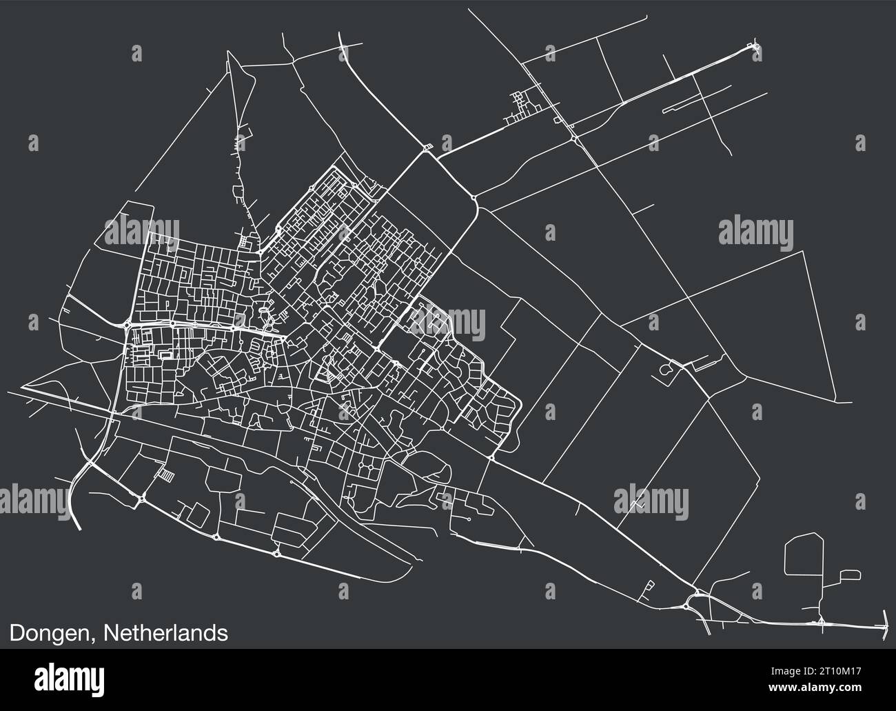 Street roads map of DONGEN, NETHERLANDS Stock Vector Image & Art - Alamy