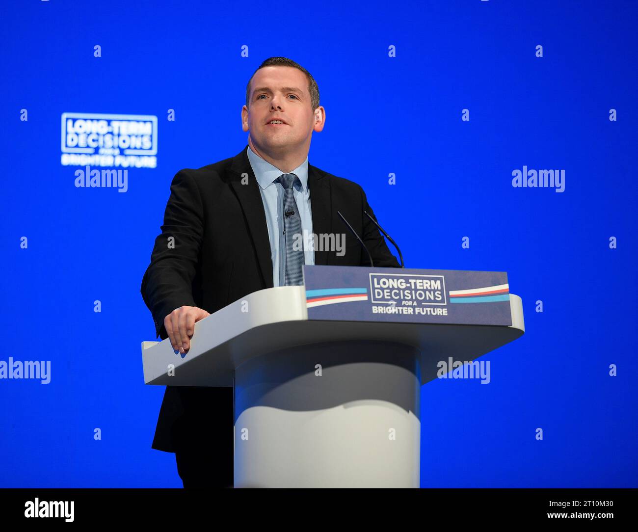 Scottish Conservative leader Douglas Ross delivers his keynote speech ...