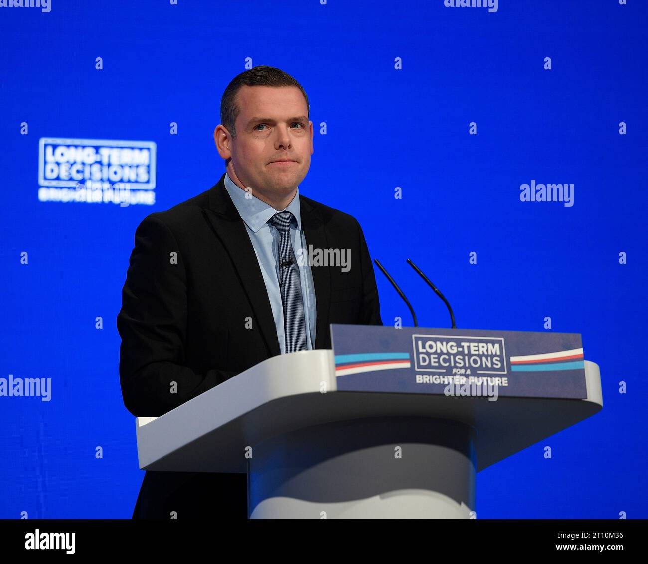Scottish Conservative leader Douglas Ross delivers his keynote speech ...