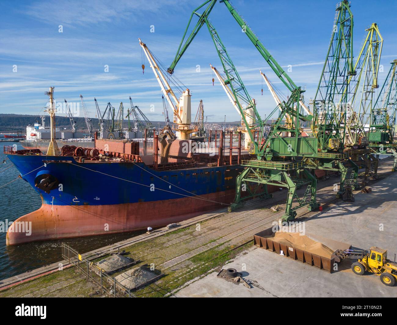 Loaded container ship seen hi-res stock photography and images - Alamy