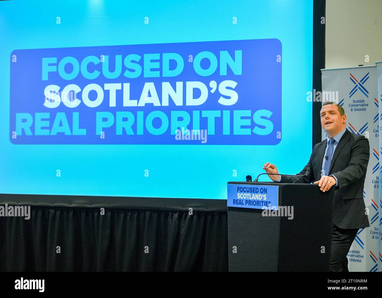 Scottish Conservatives leader Douglas Ross makes the keynote speech at ...
