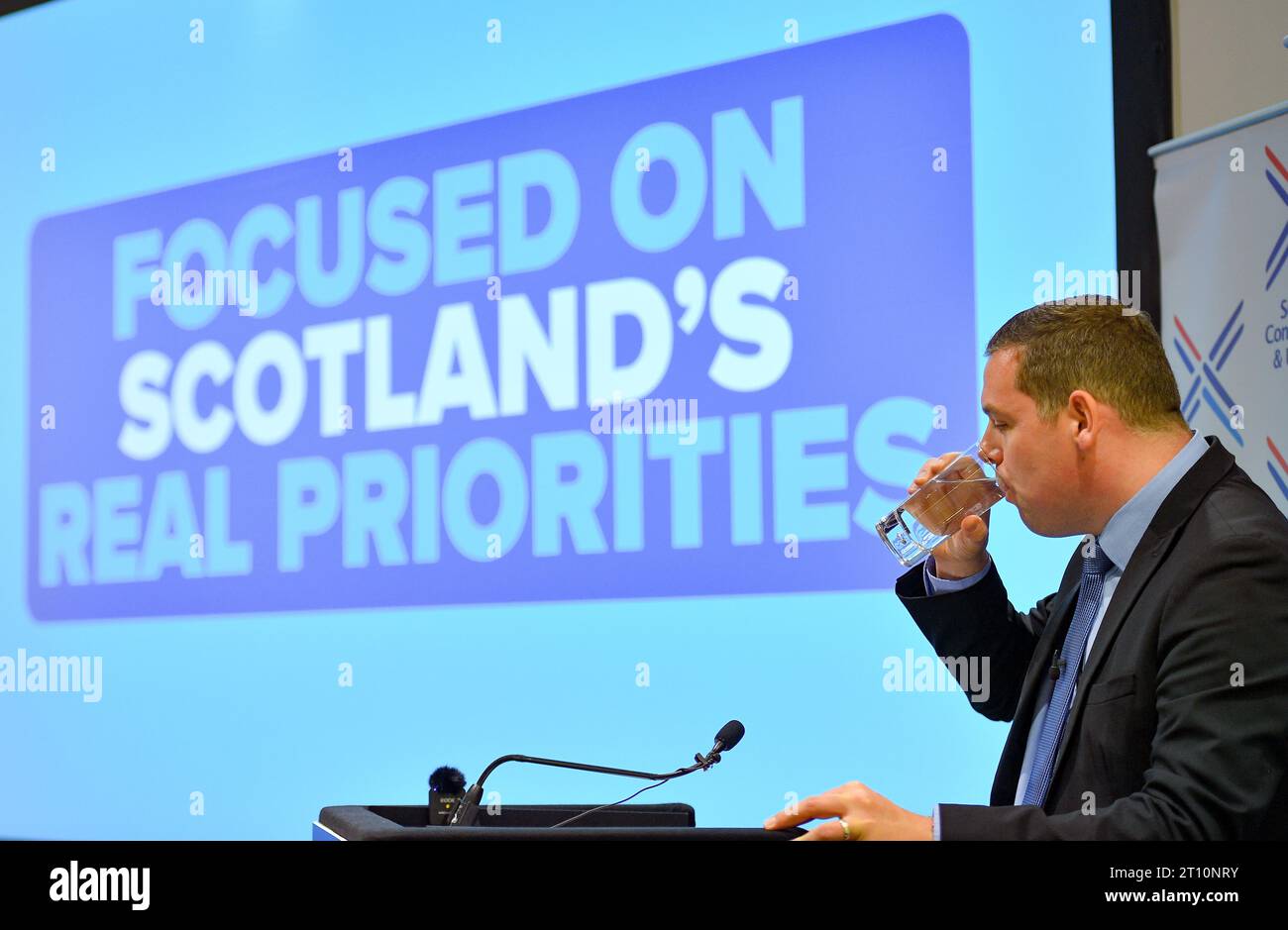 Scottish Conservatives leader Douglas Ross makes the keynote speech at ...