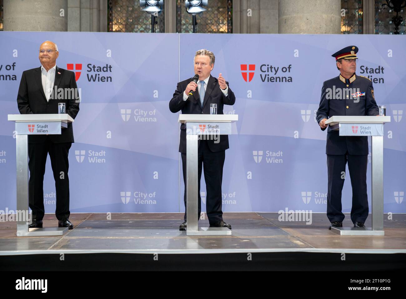 Vienna, Austria. 10 October 2023. Press conference „Wien – eine der ...