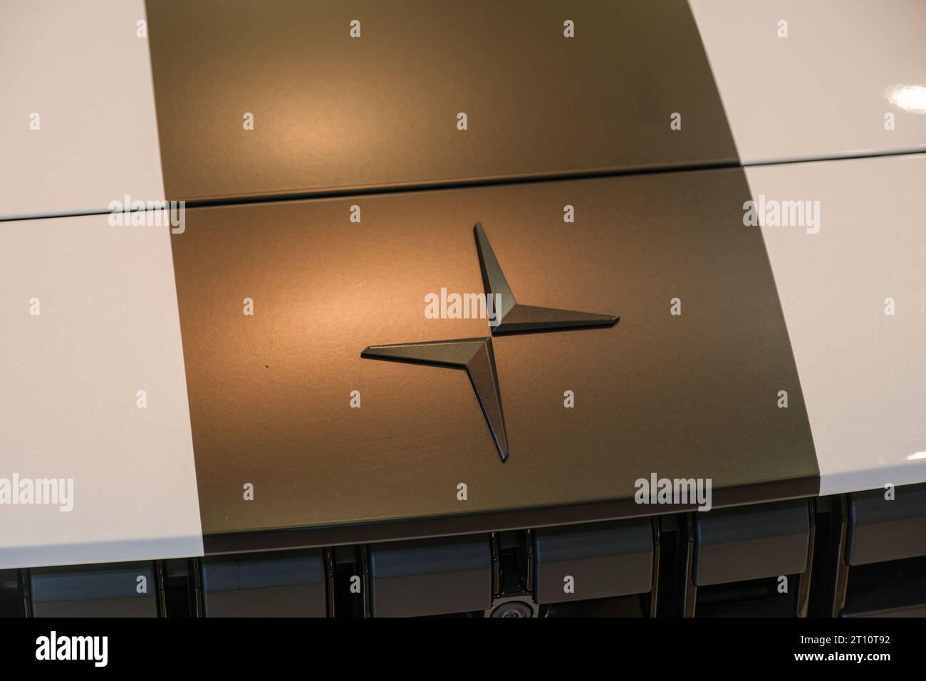 Polestar electric car logo emblem close up Stock Photo - Alamy