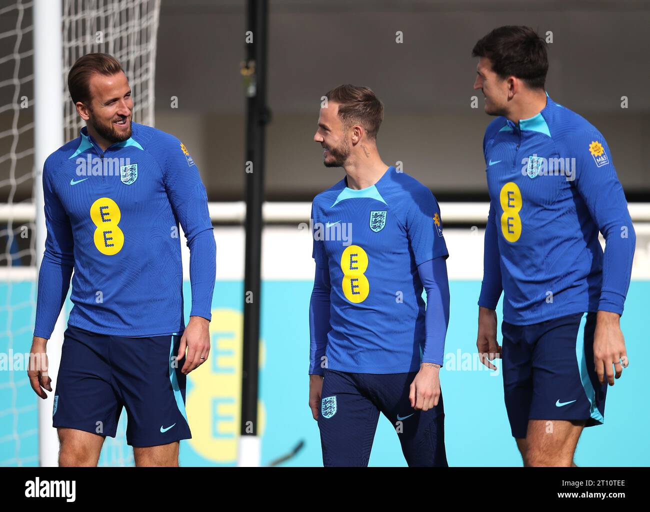 England's Harry Kane, James Maddison and Harry Maguire during a ...