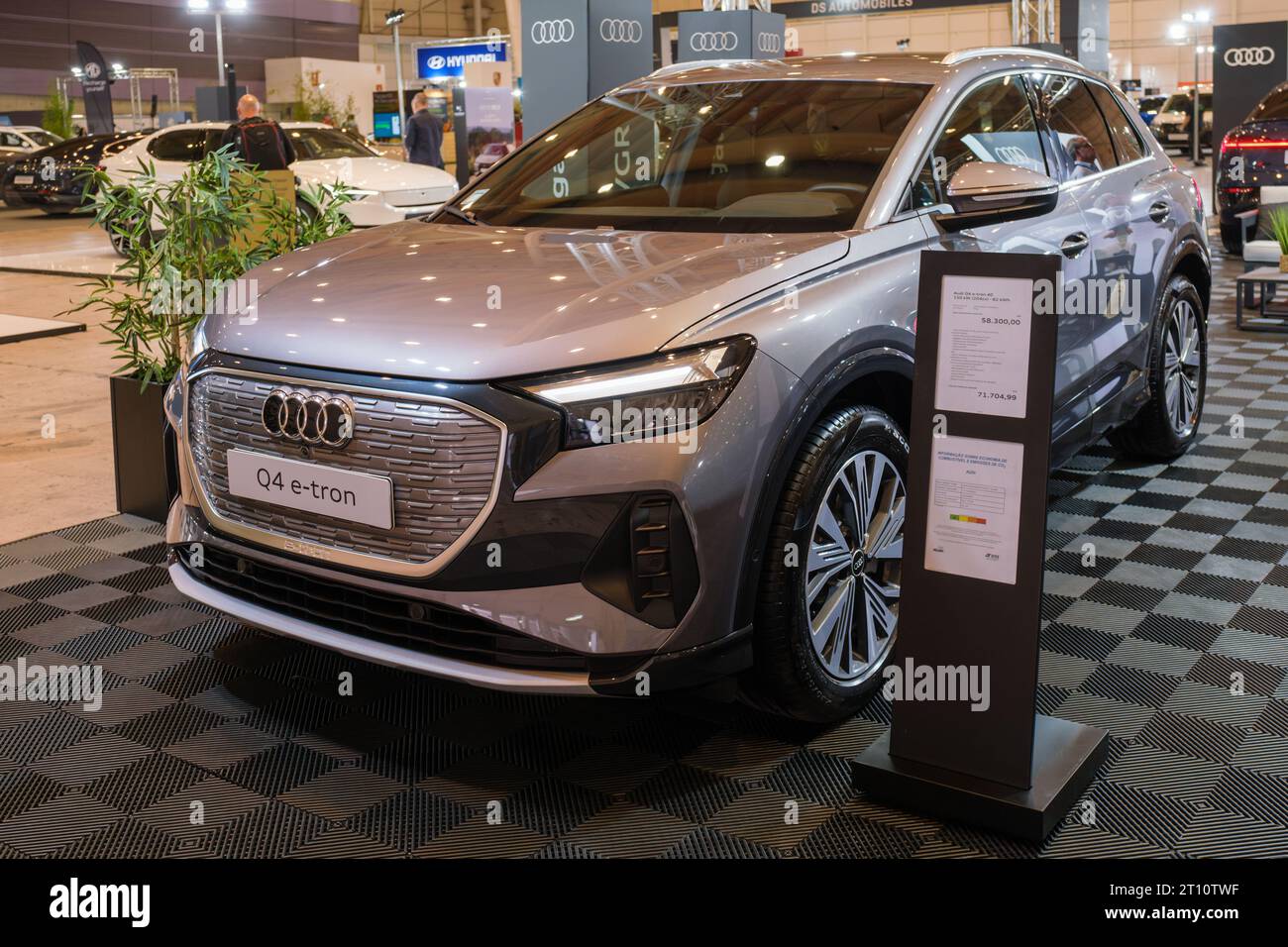 Audi Q4 e-tron electric car at ECAR SHOW - Hybrid and Electric Motor ...