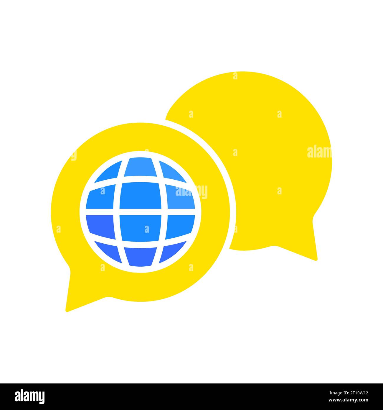 Translator with planets line icon. Communication, language, vocabulary ...