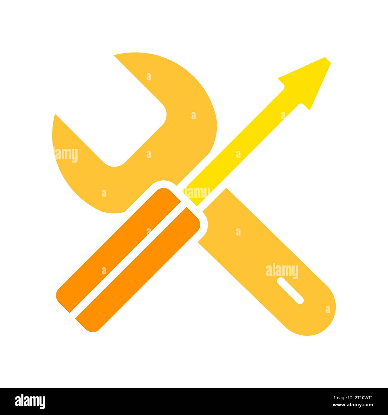 Adjustable wrench and screwdriver line icon. Settings, options ...