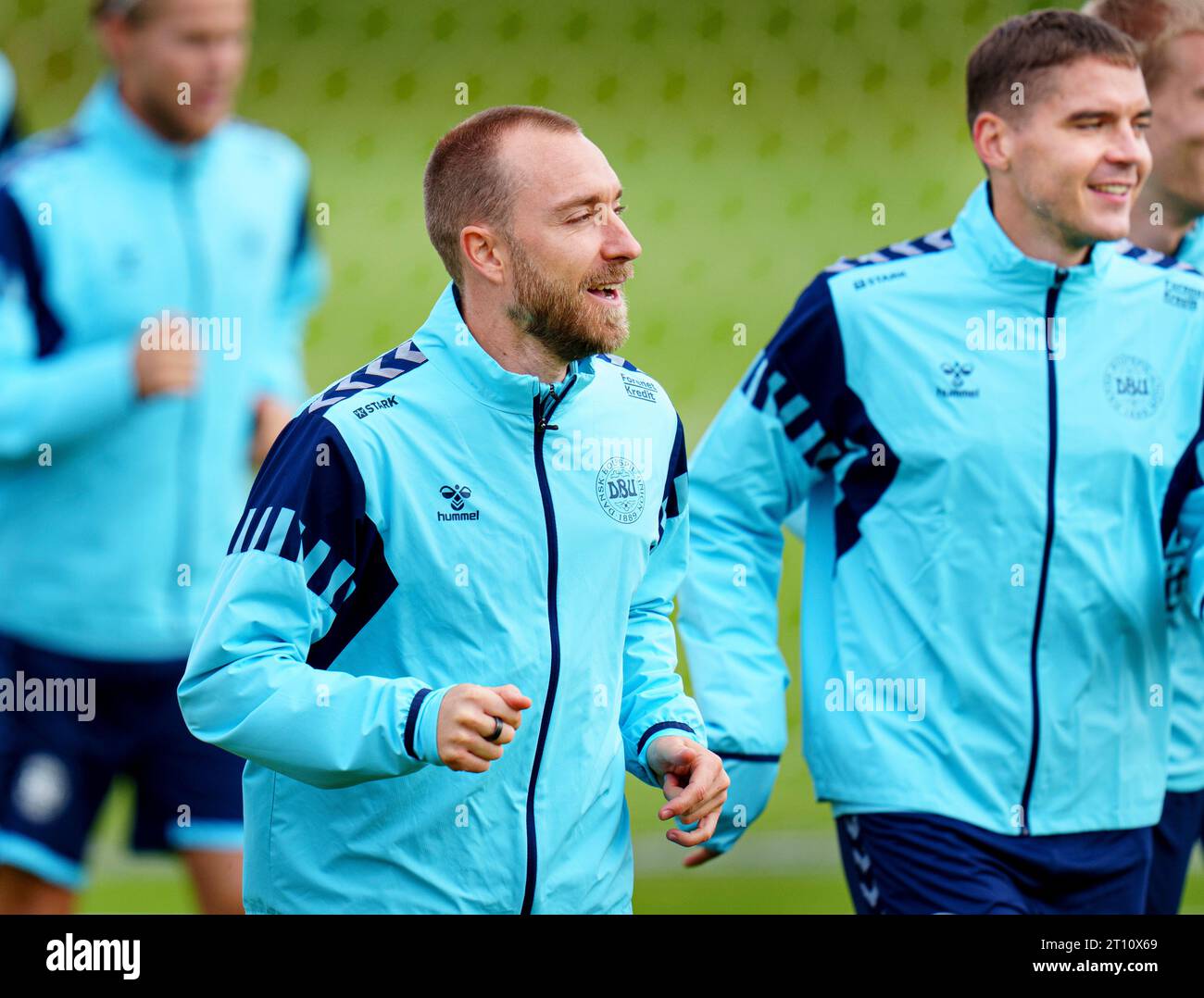 Helsingoer, Denmark. 10th Oct, 2023. Denmarks Christian Eriksen and ...
