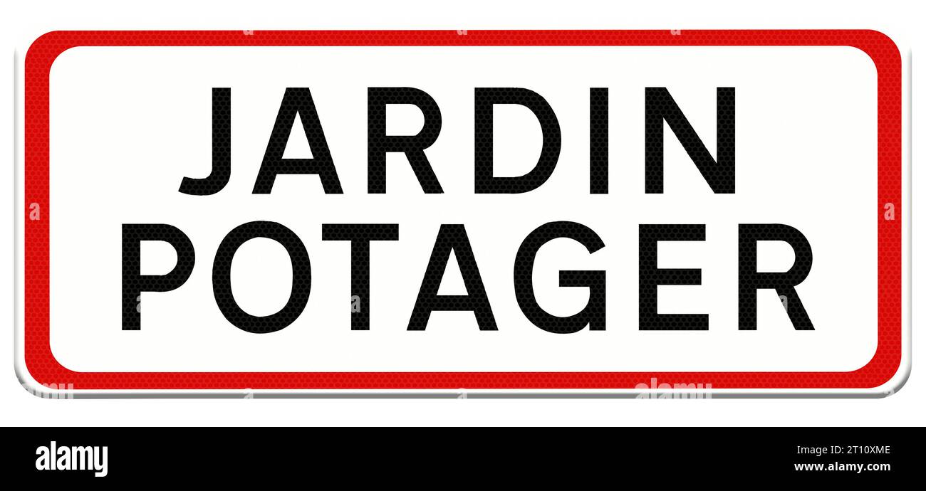 French place name sign Signe de nom de lieu francais Jardin Potager ...