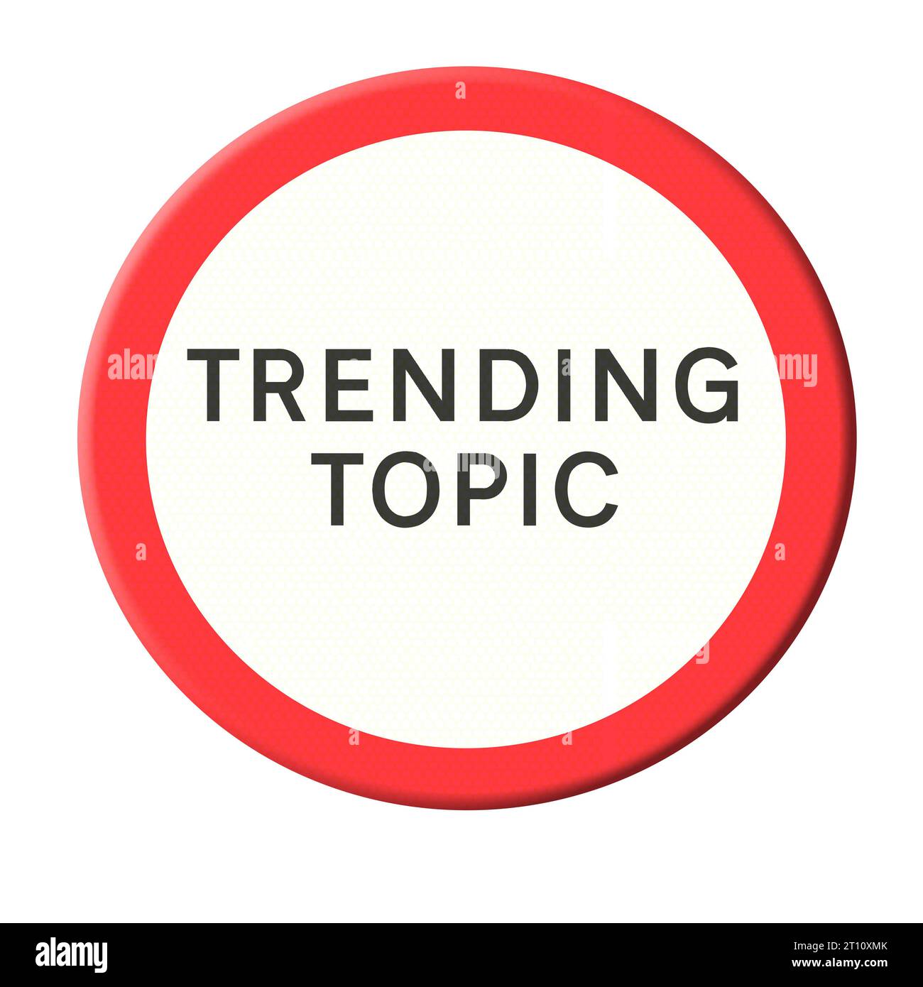 Warning sign - trending topic Stock Photo - Alamy