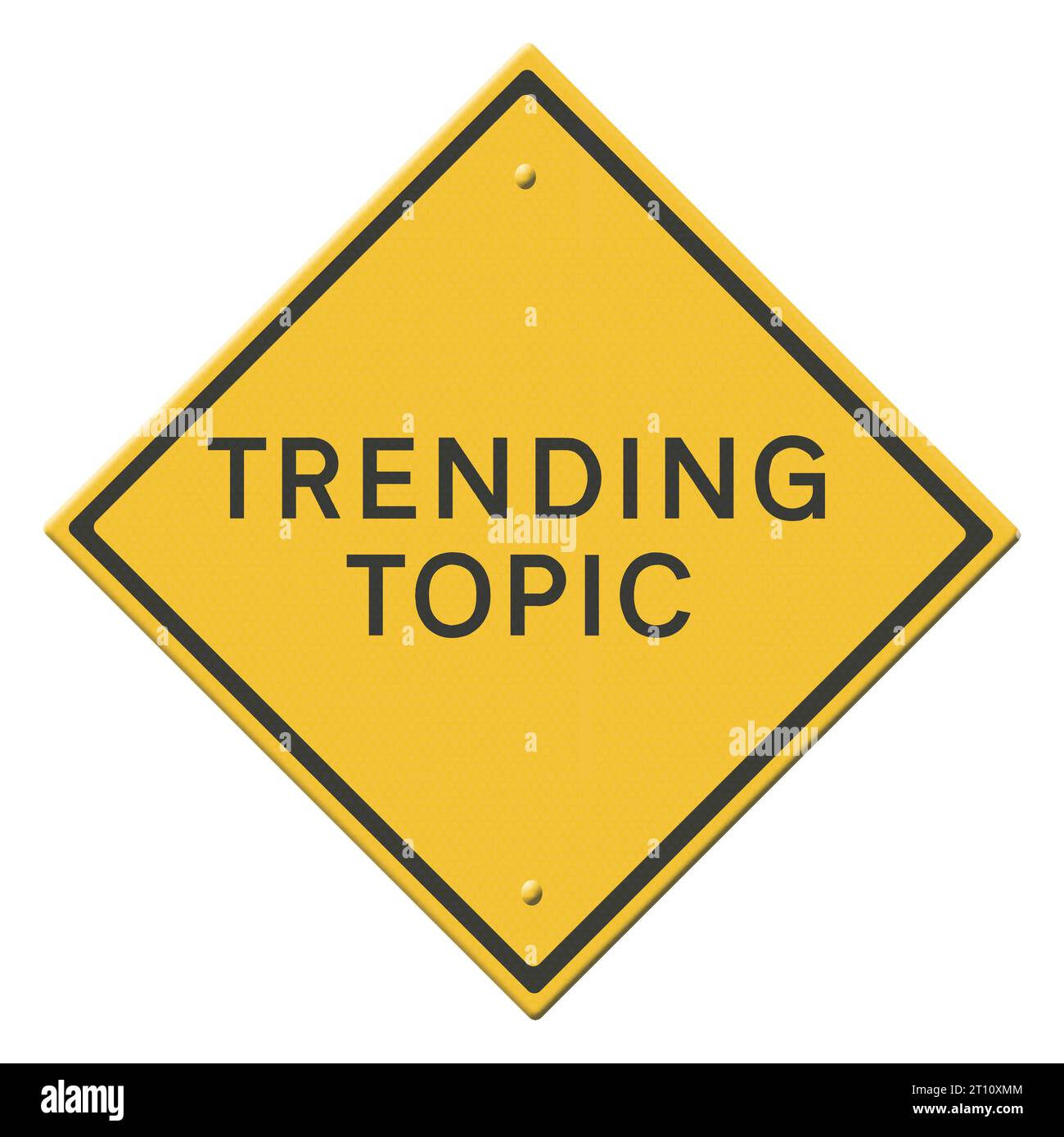 Warning sign - trending topic Stock Photo - Alamy