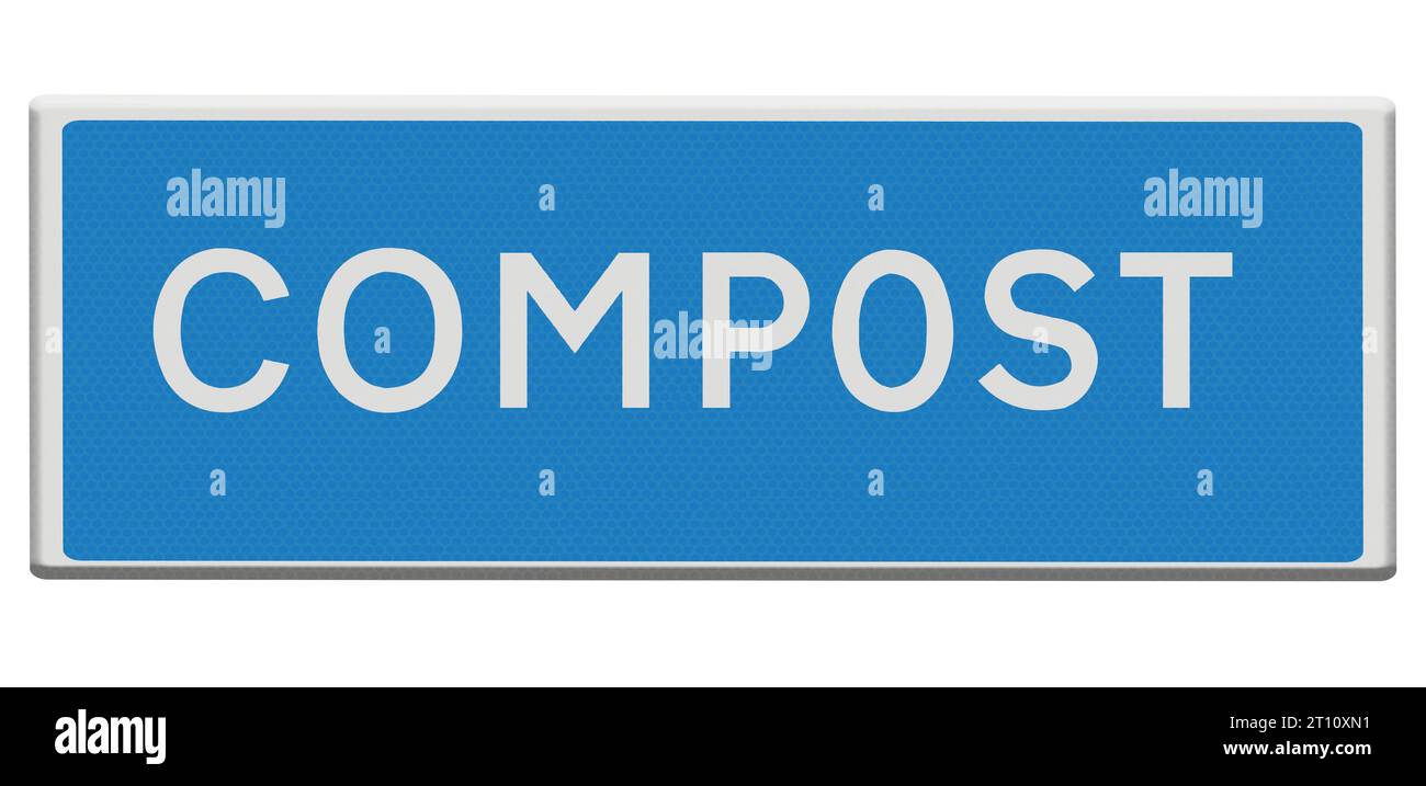 Compost Digital composite Road sign directions to the compost Stock ...