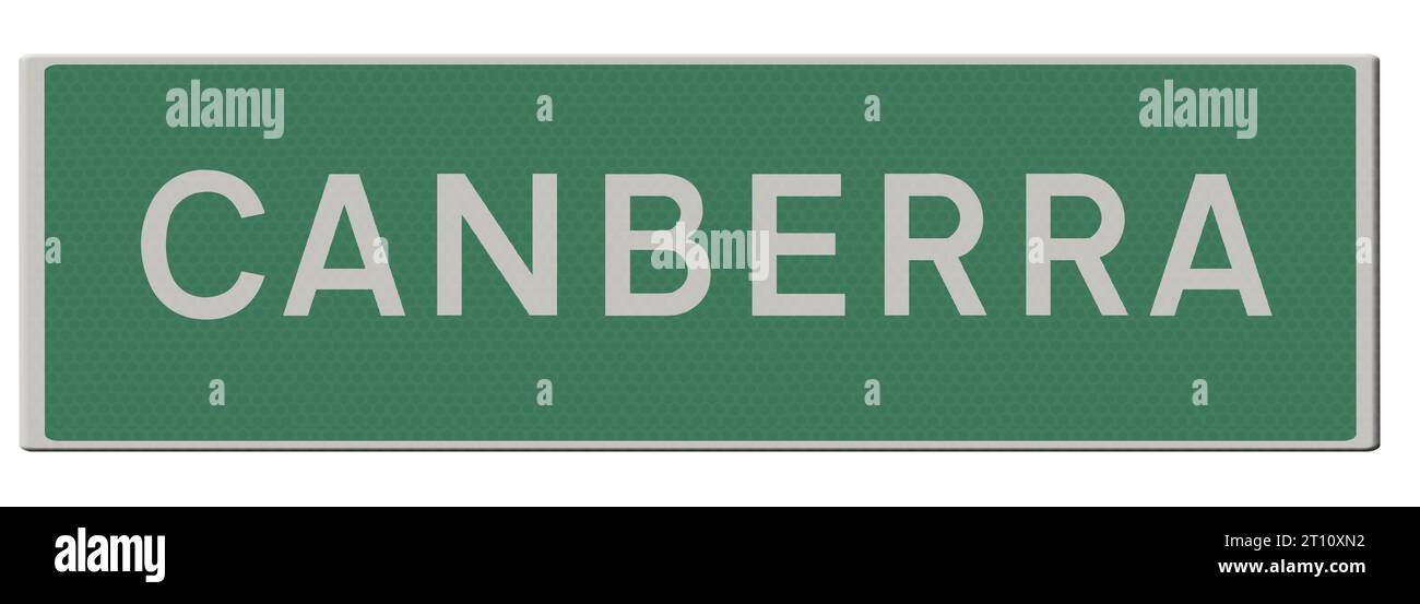 Road sign for the city of Canberra Stock Photo - Alamy