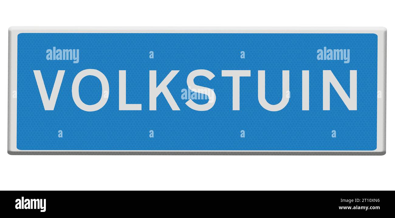 Dutch place name sign Nederlands plaatsnaambord Volkstuin Stock Photo ...