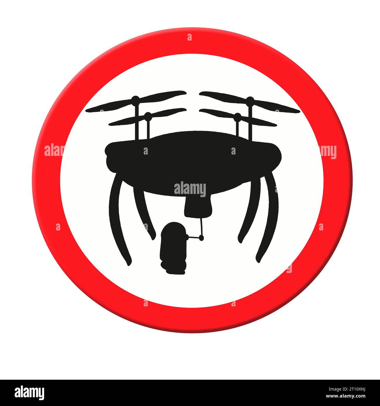 Drone warning sign Cut Out Stock Images & Pictures - Alamy