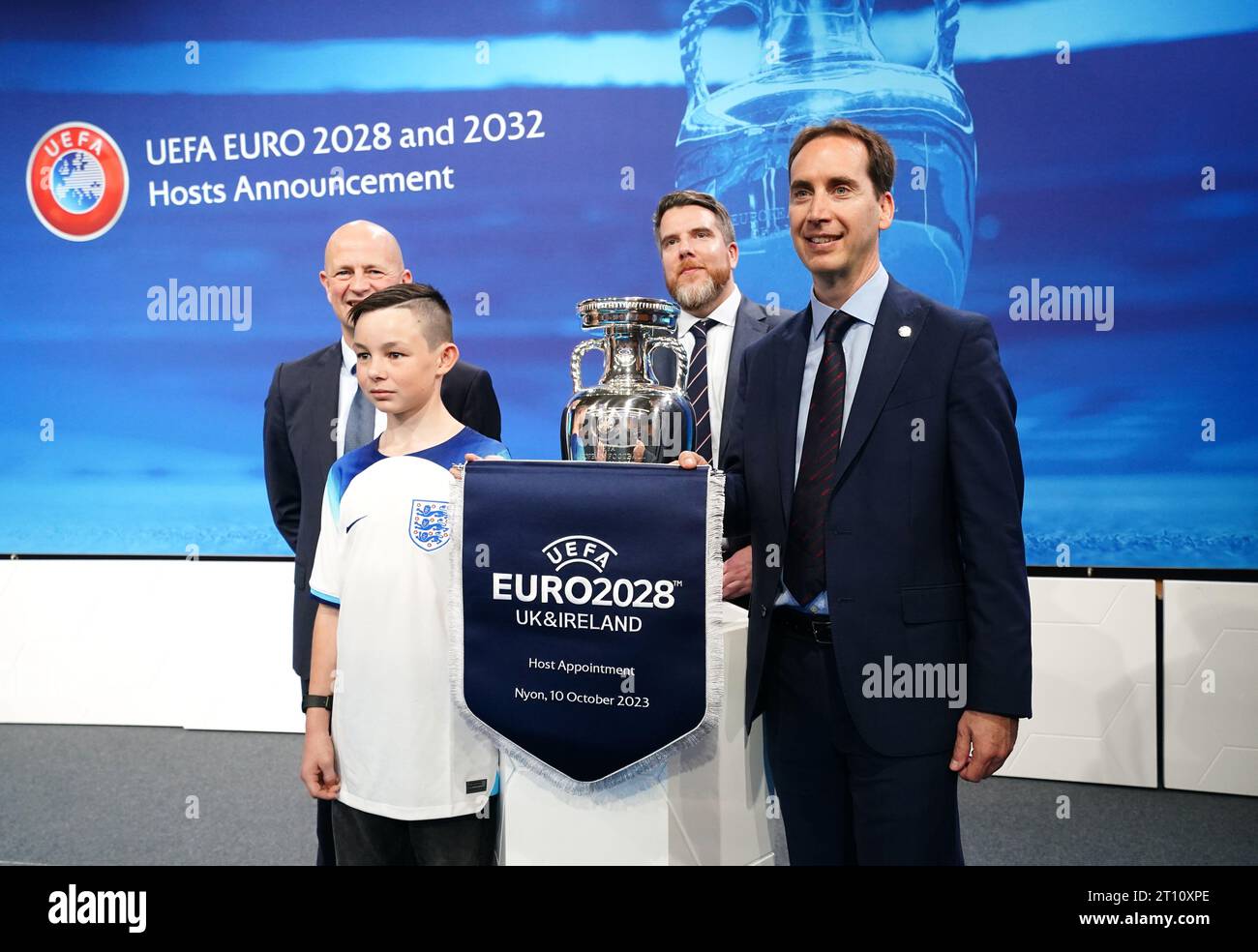 FA chief executive Mark Bullingham (right) next to the European ...