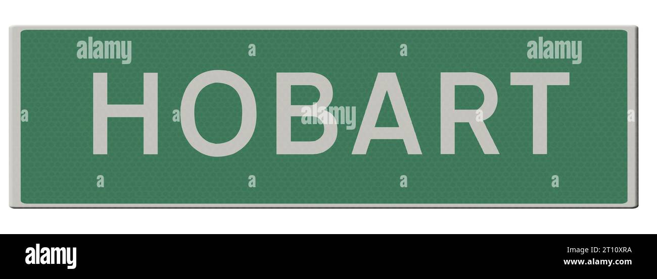 Road sign for the city of Hobart Stock Photo - Alamy