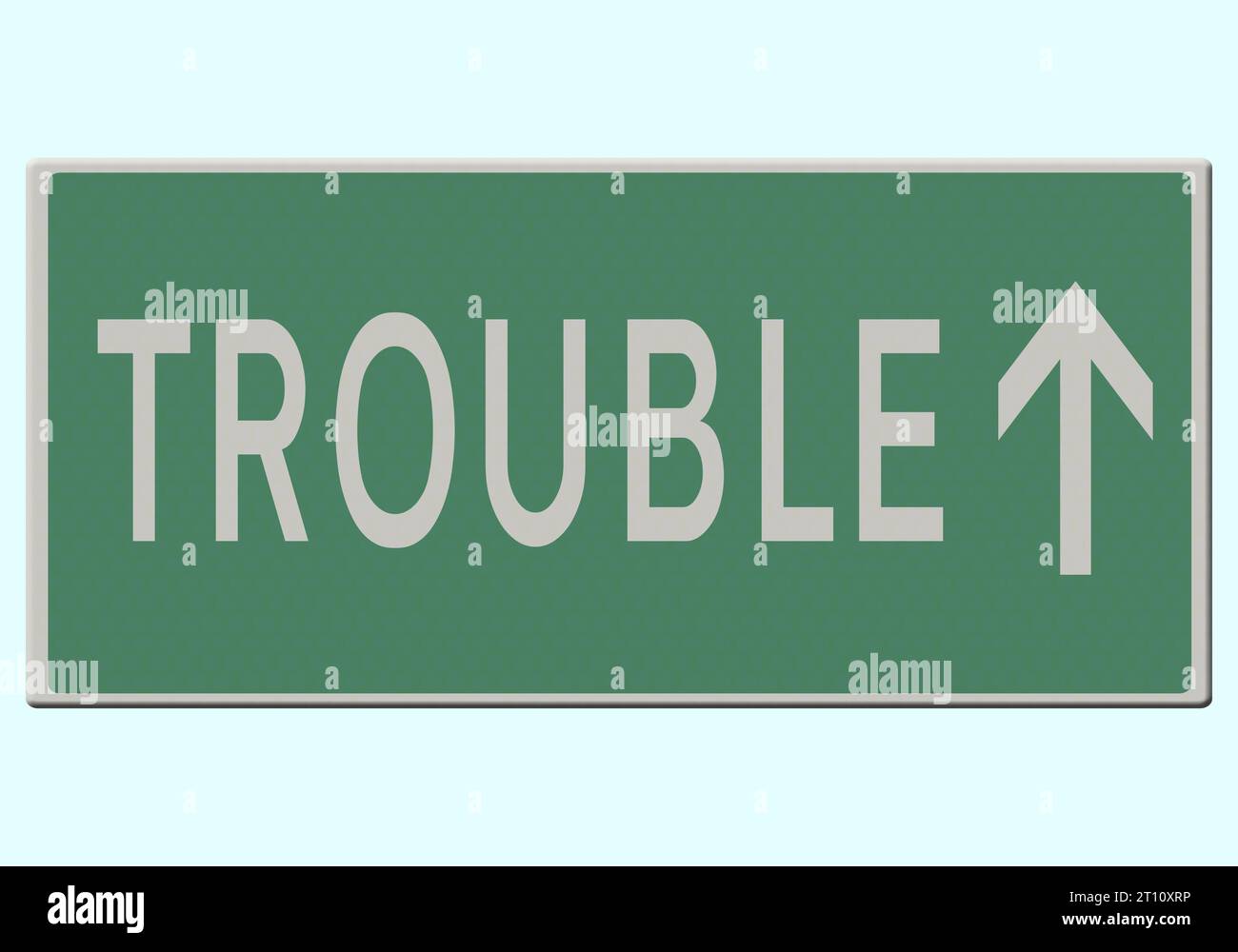 Digital illustration - Sign Trouble ahead. Credit: Imago/Alamy Live ...