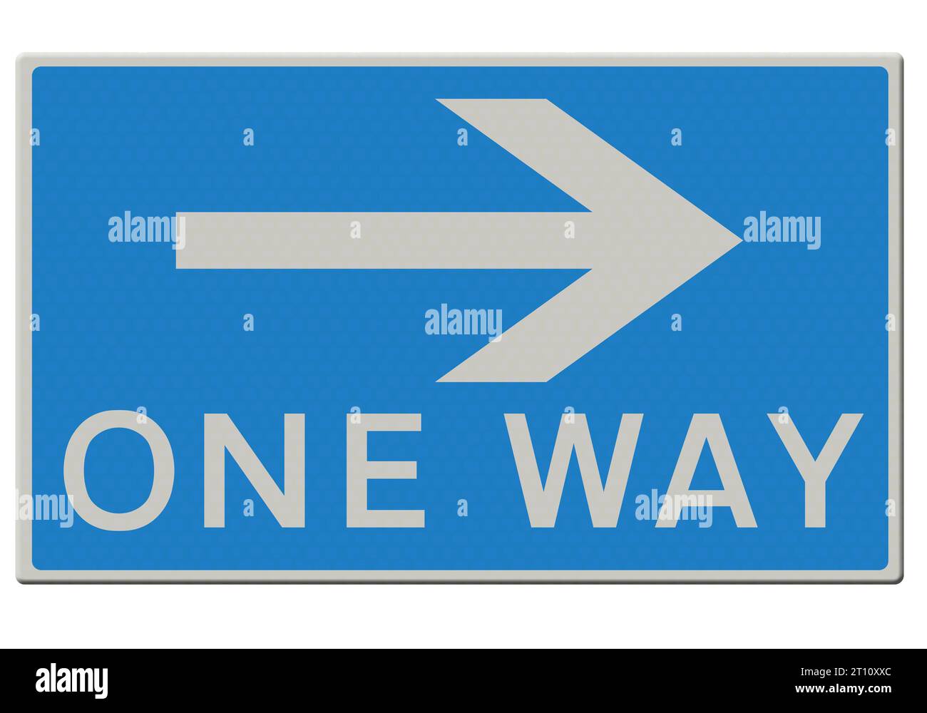 Digital illustration - Road sign cut out One way UK Credit: Imago/Alamy ...