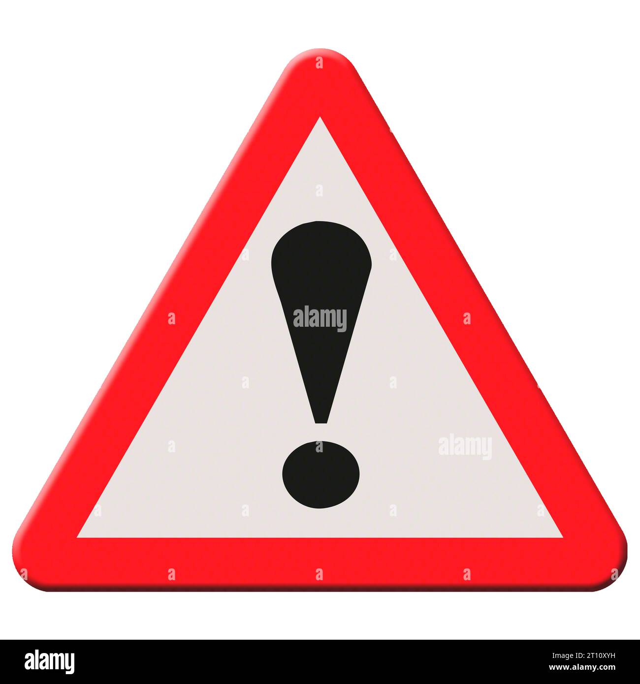 Digital illustration - concept - Road sign UK Danger ahead ...